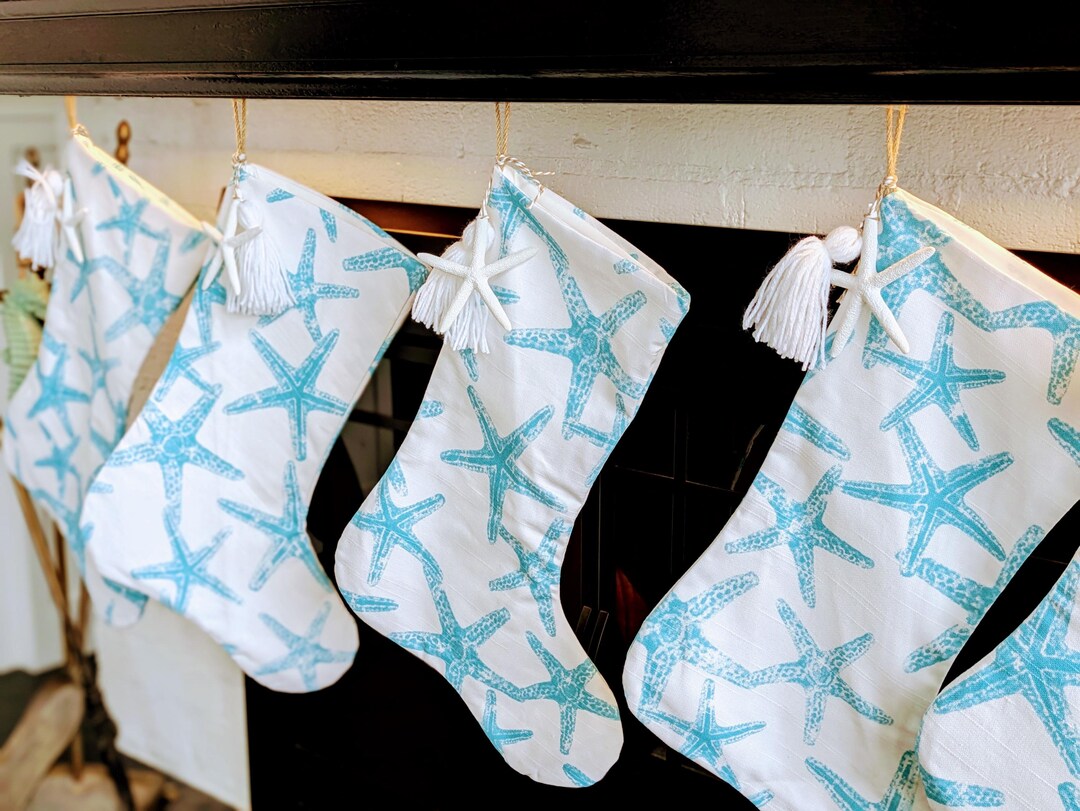 Coastal Christmas Stocking, Beach Christmas Stocking, Nautical ...