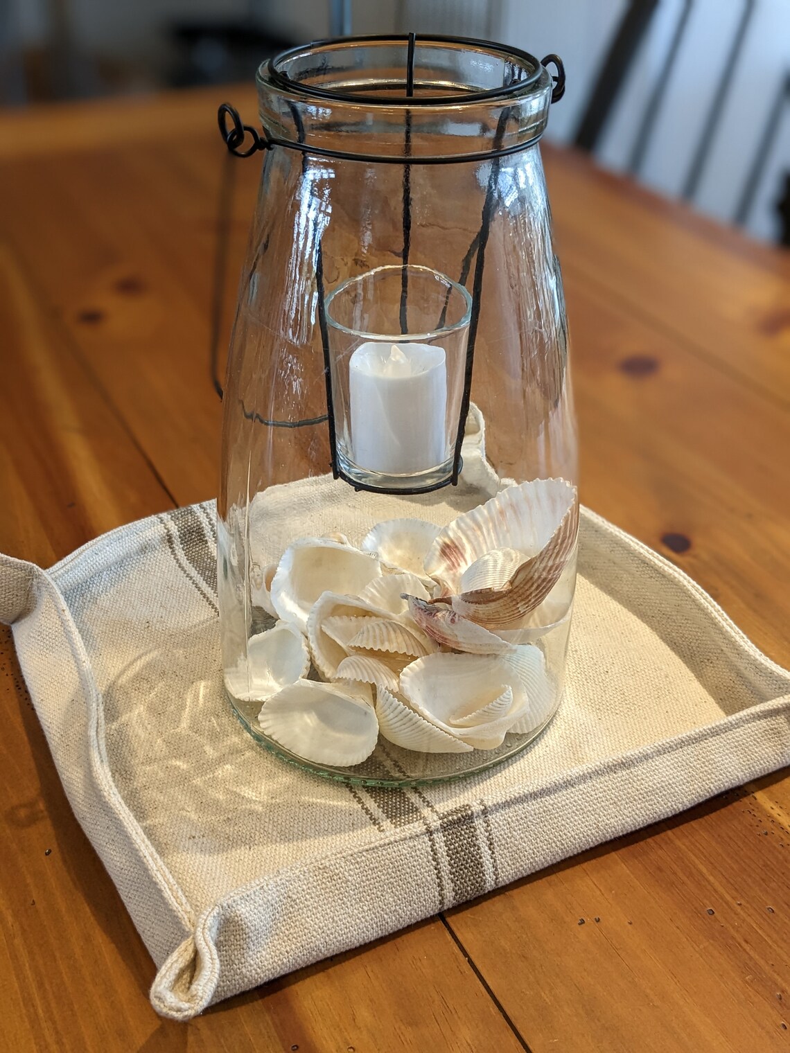 Farmhouse Fabric Tray: Grain Sack Remnant Centerpiece Mat - Etsy
