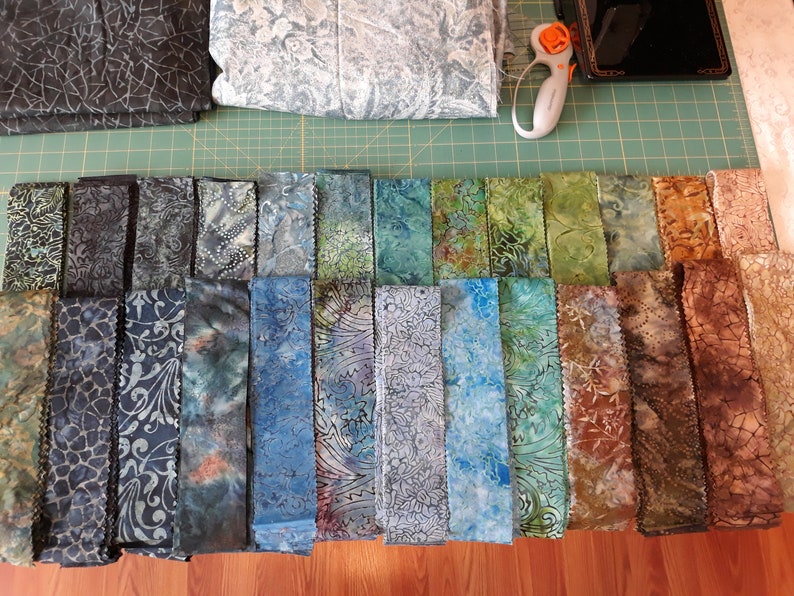 Tranquility - Horizontal French Braid Quilt PDF Pattern, Batik Fabrics ...