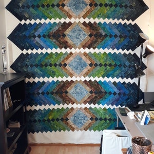 Tranquility - Horizontal French Braid Quilt PDF Pattern, Batik Fabrics ...