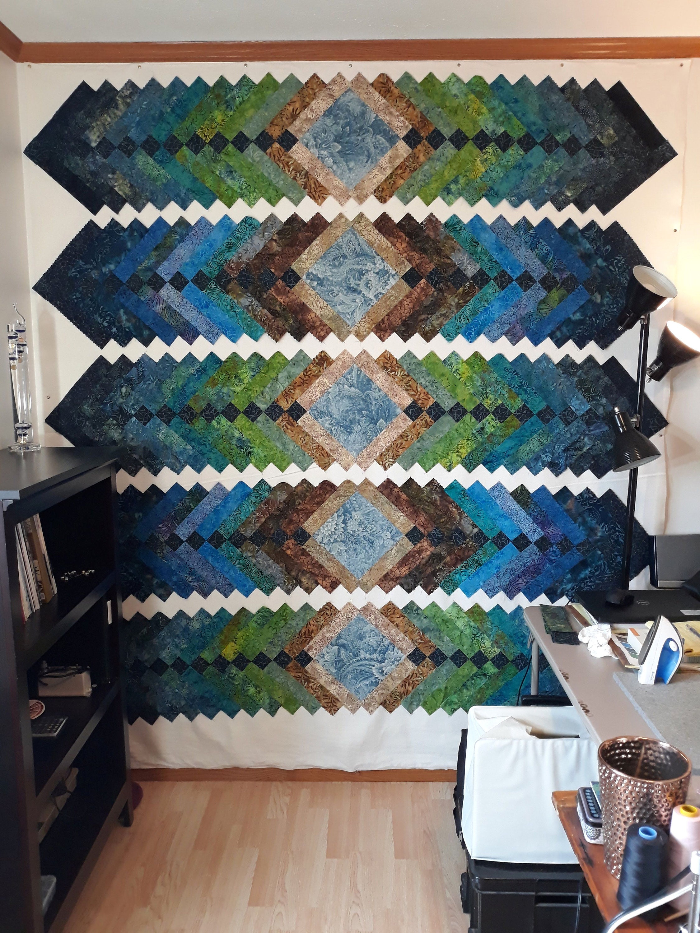 Tranquility - Horizontal French Braid Quilt PDF Pattern, Batik Fabrics ...