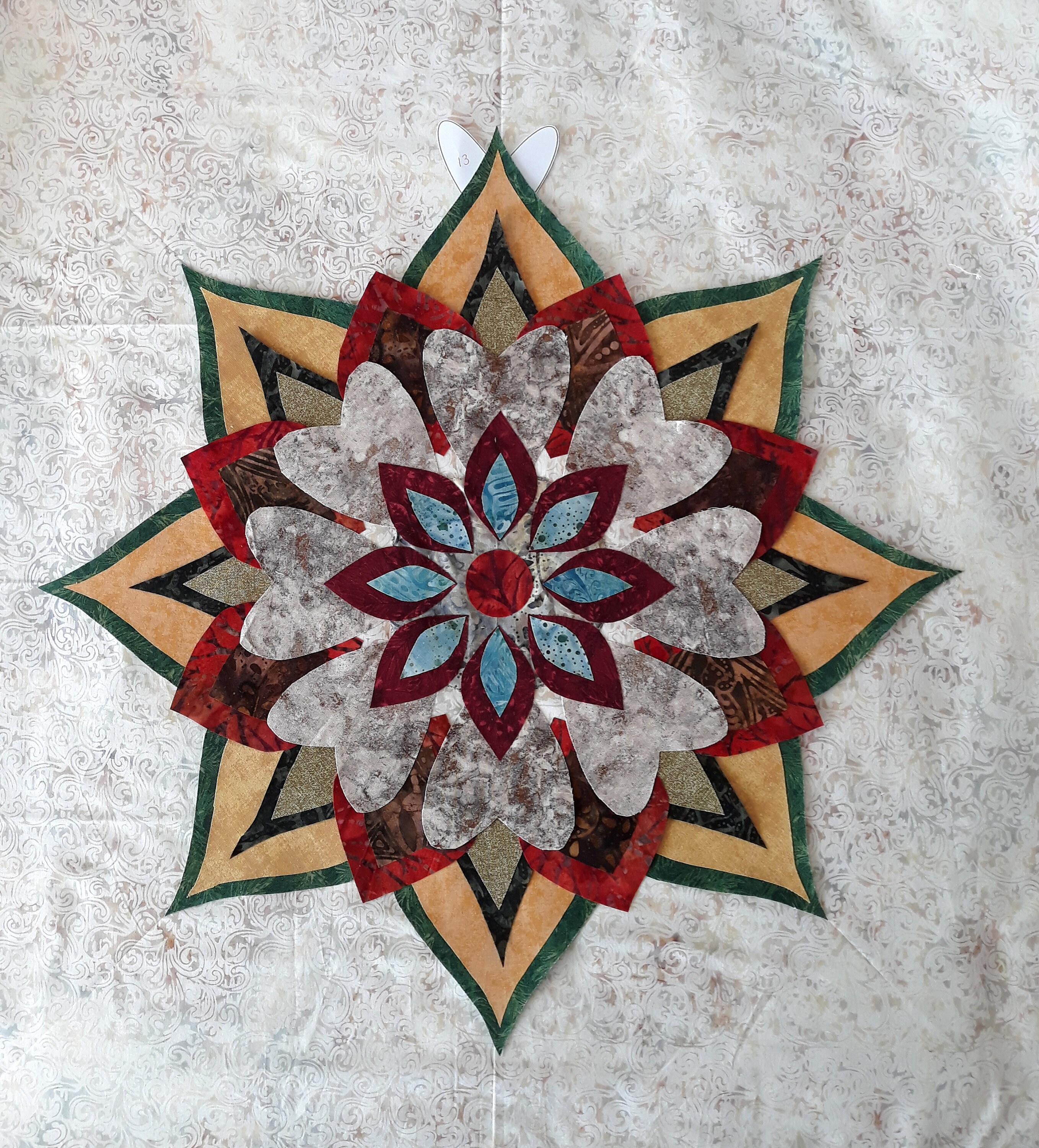 Batik Mandala Appliqued Quilted Wall Hanging PDF Pattern - Etsy