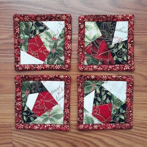 Crazy Quilt Christmas Coasters -- Paper Pieced PDF Patterns, Foundation ...