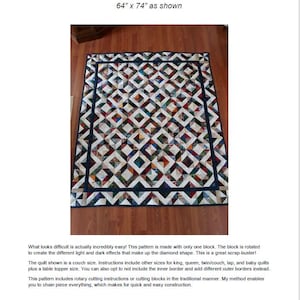 Scrappy Diamonds Quilt Pattern - Etsy