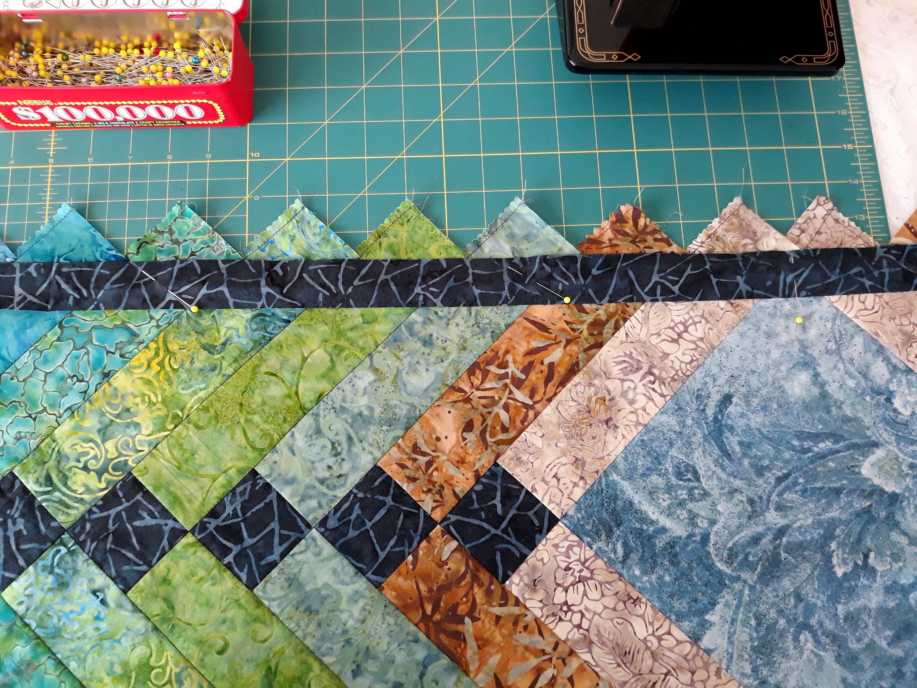 Tranquility - Horizontal French Braid Quilt PDF Pattern, Batik Fabrics ...