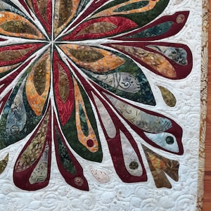 Almost Fractal - Appliqued Quilted Wall Hanging PDF Pattern, Batik ...
