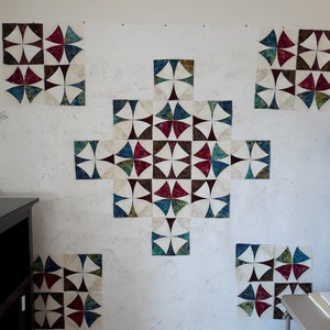 Winding Ways in Bloom - Quilt PDF Pattern, Pieced Winding Ways Blocks ...