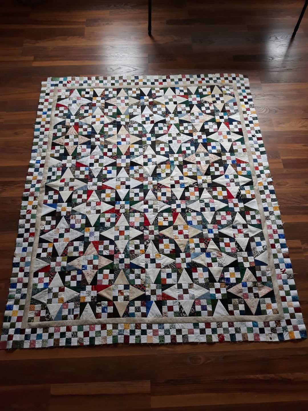 Scrappy 9-patch Nines - Scrap Quilt PDF Pattern Made, Pieced 9-patch ...