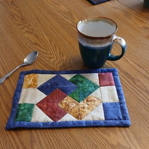 Card Trick Mug Rug - Quilted Mug Rug PDF Pattern, Pieced Card Trick ...
