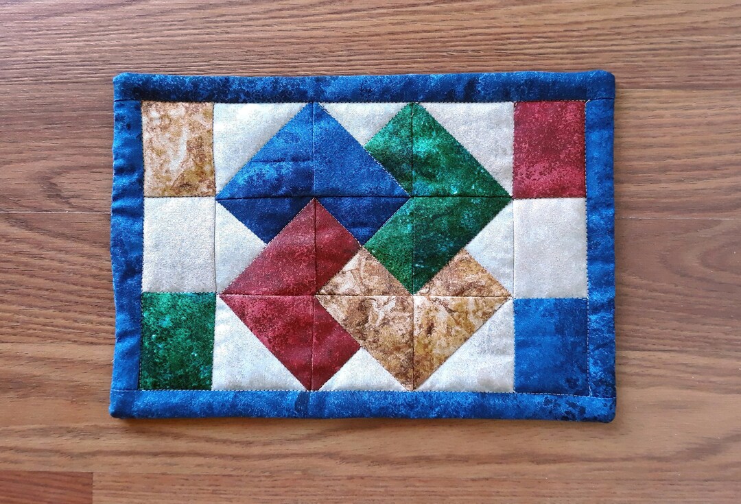 Card Trick Mug Rug - Quilted Mug Rug PDF Pattern, Pieced Card Trick ...