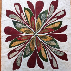 Almost Fractal - Appliqued Quilted Wall Hanging PDF Pattern, Batik ...