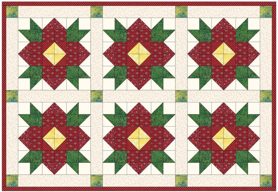 Flowers in the Garden - Quilted Table Runner PDF Pattern Made, Pieced ...