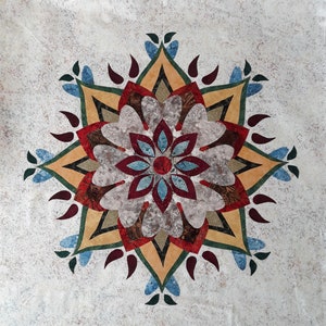 Batik Mandala - Appliqued Quilted Wall Hanging PDF Pattern, Batik ...