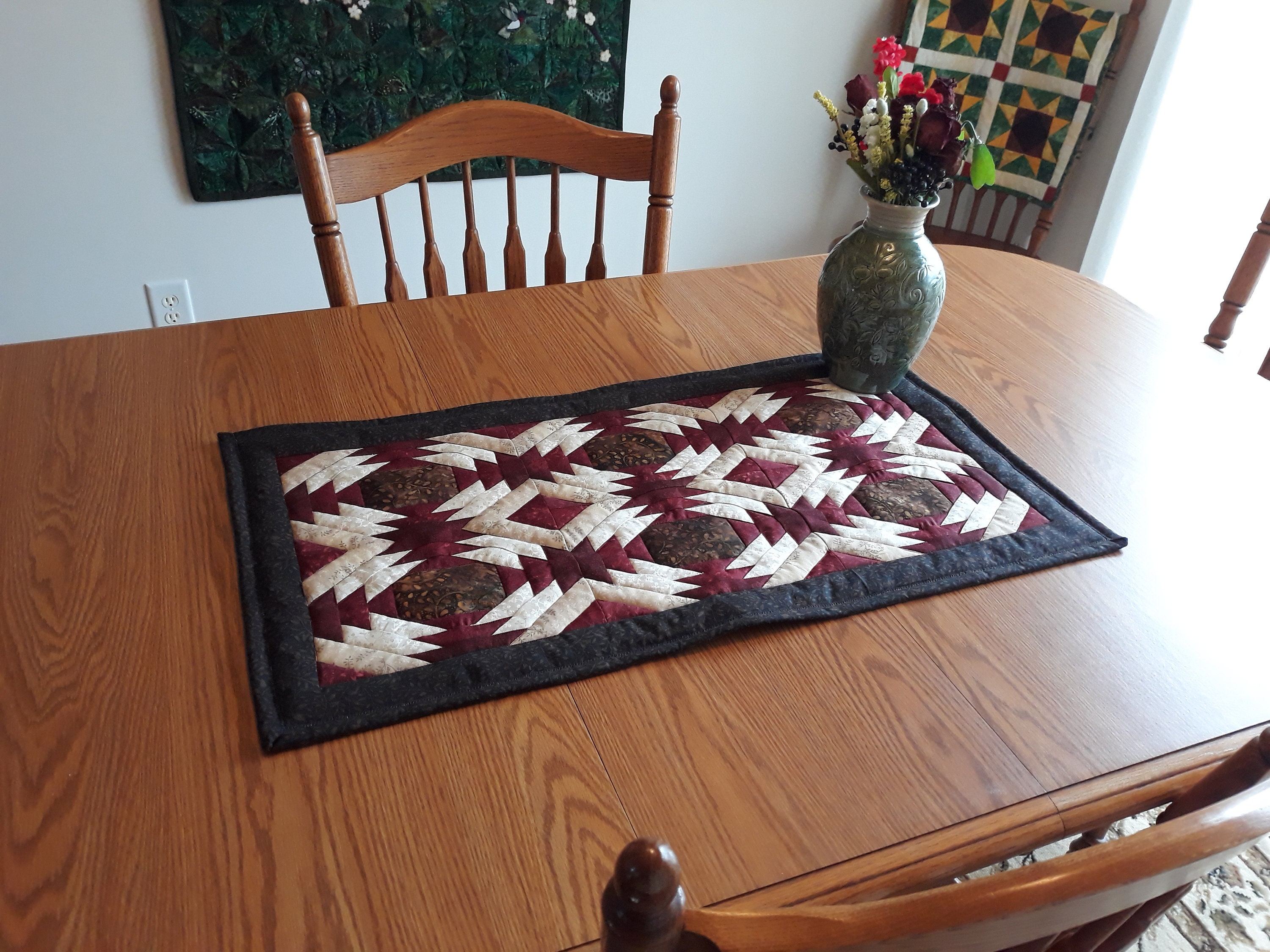Elongated Pineapple Block Table Runner/shoe Mat Quilt Pattern ...