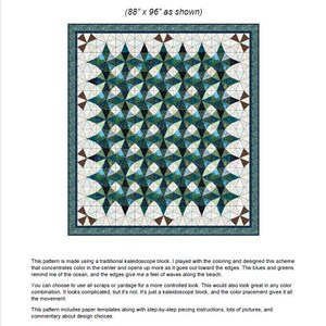 Ocean of Stars - A Kaleidoscope Block Quilt Pattern, Pieced ...