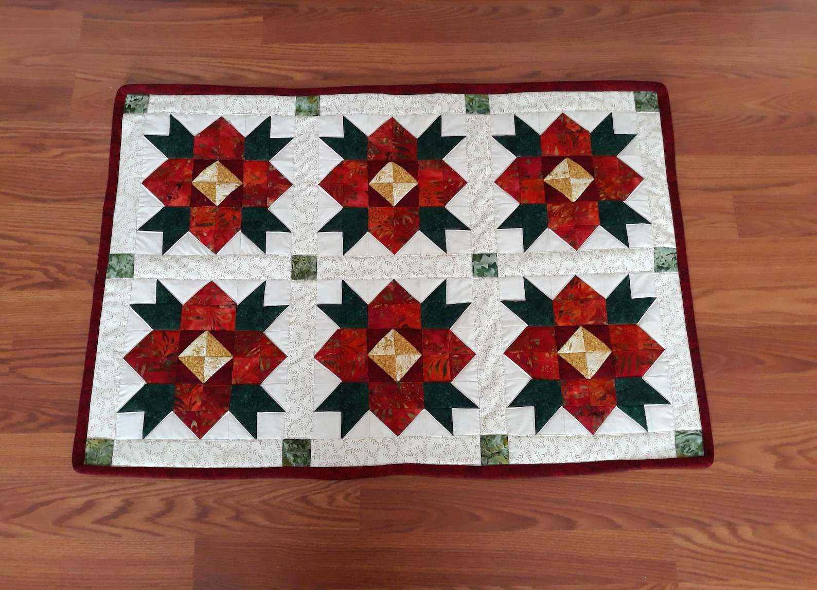 Flowers in the Garden Quilted Table Runner PDF Pattern - Etsy