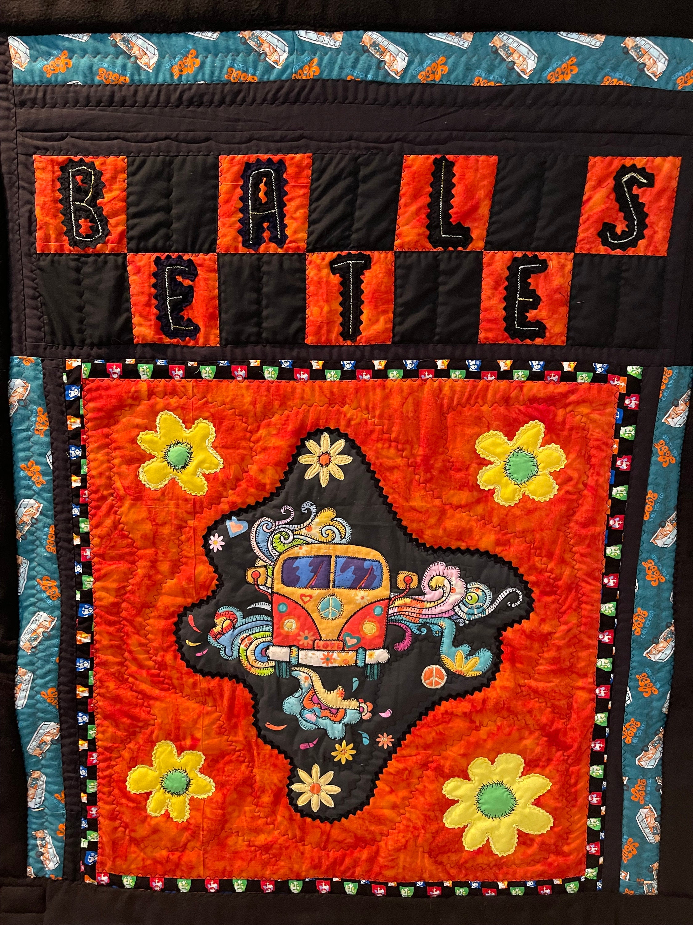 Beatles Art Quilt Throw - Etsy