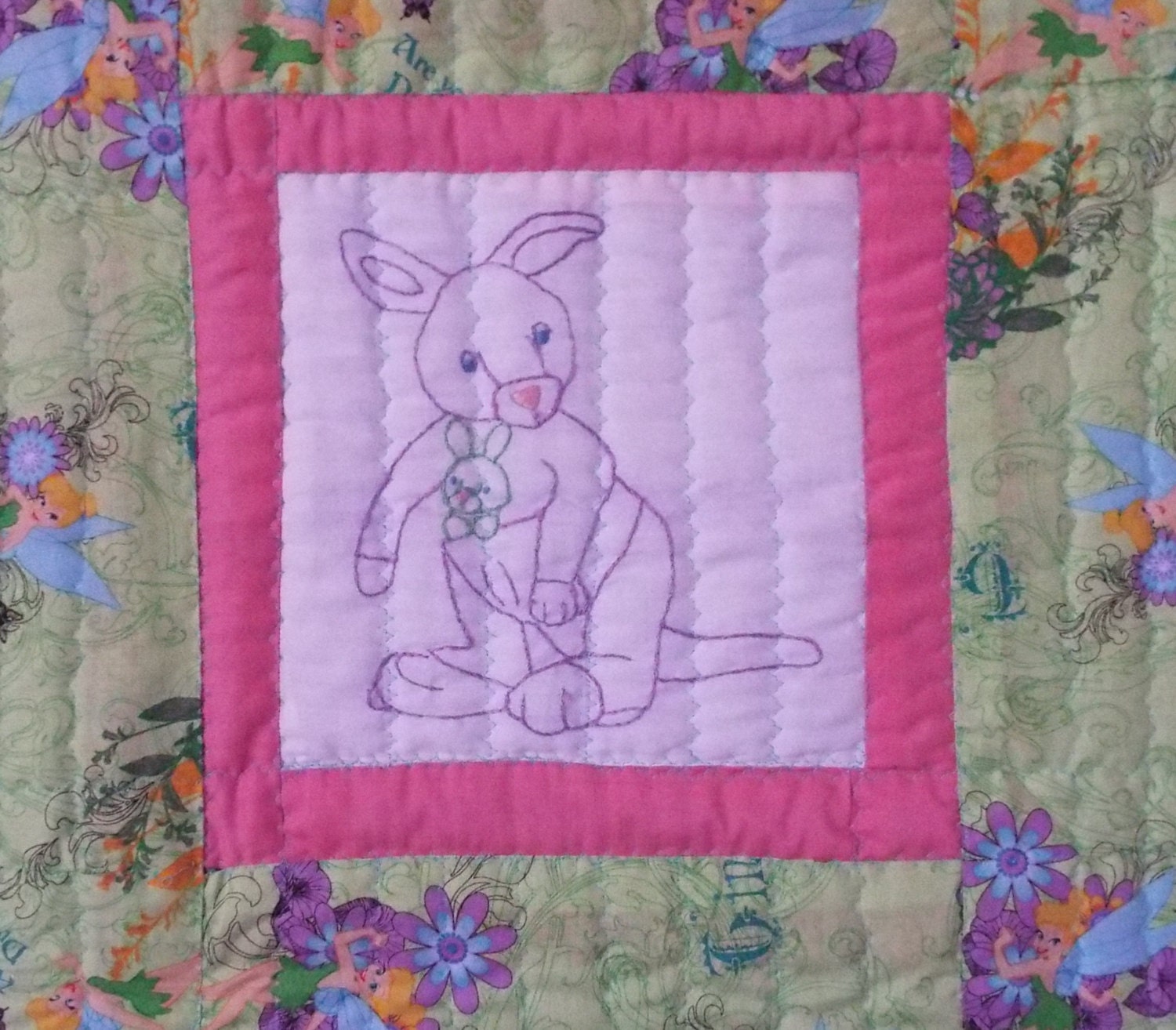 Embroidered Kangaroo Baby Quilt | Etsy