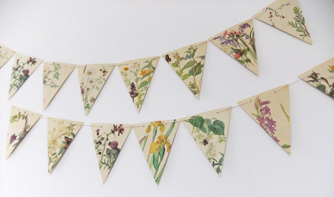 Spring and Summer Bunting - Wedding Garland - English Cottage Decor ...