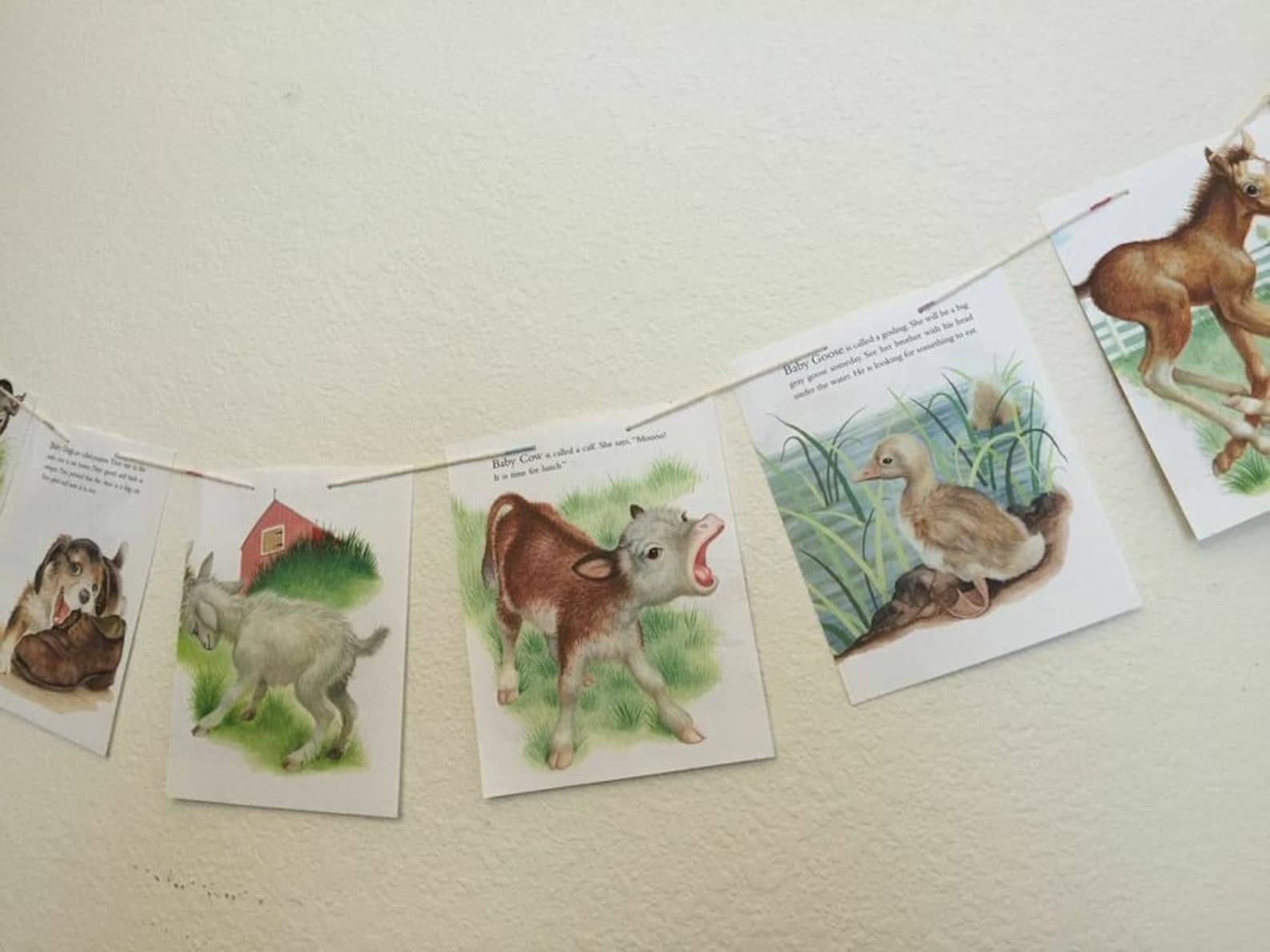 Baby Farm Animals Bunting Nursery Garland Repurposed - Etsy