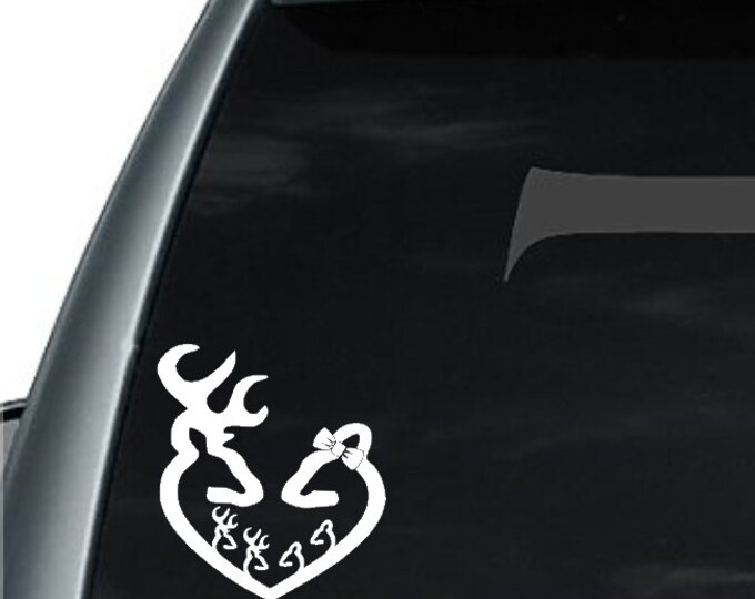 Deer Head Family Decal Sticker / Car Decal Sticker / Macbook - Etsy