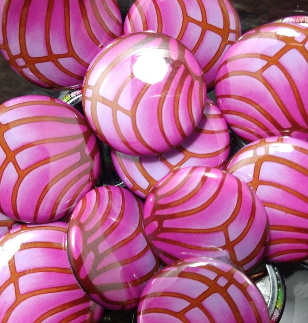 Pink Concha 1in Button - Etsy