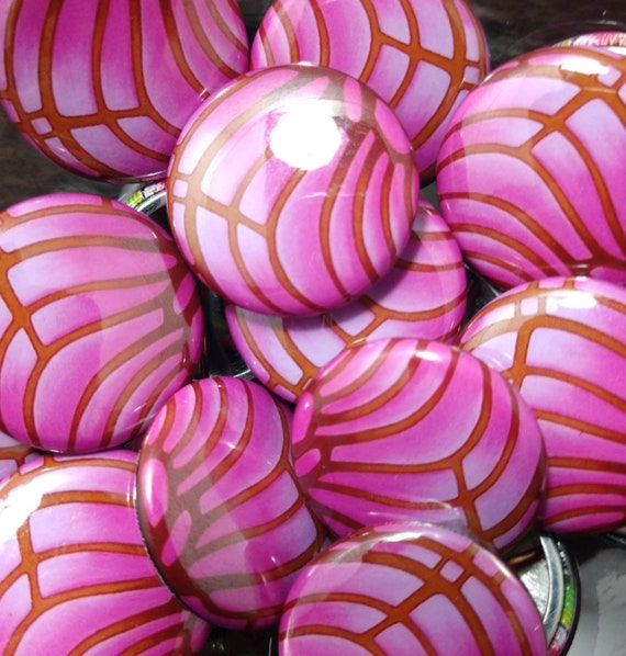 Pink Concha 1in Button - Etsy