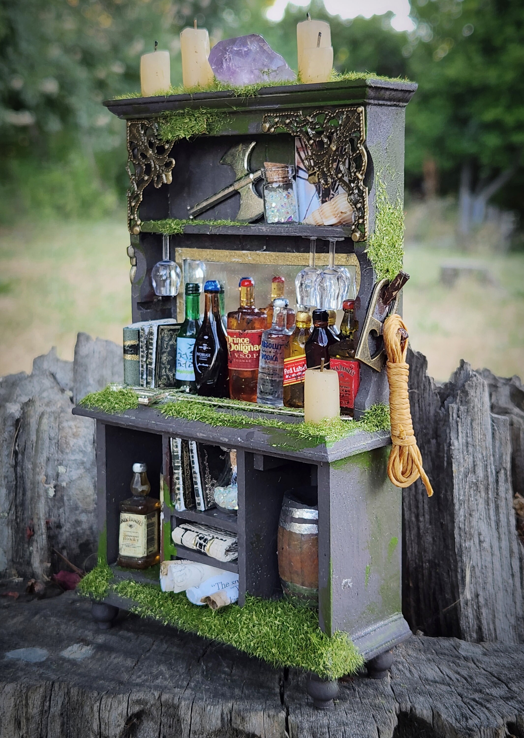 Witchy Fairy Tavern Hutch Bookcase Miniature Dollhouse - Etsy