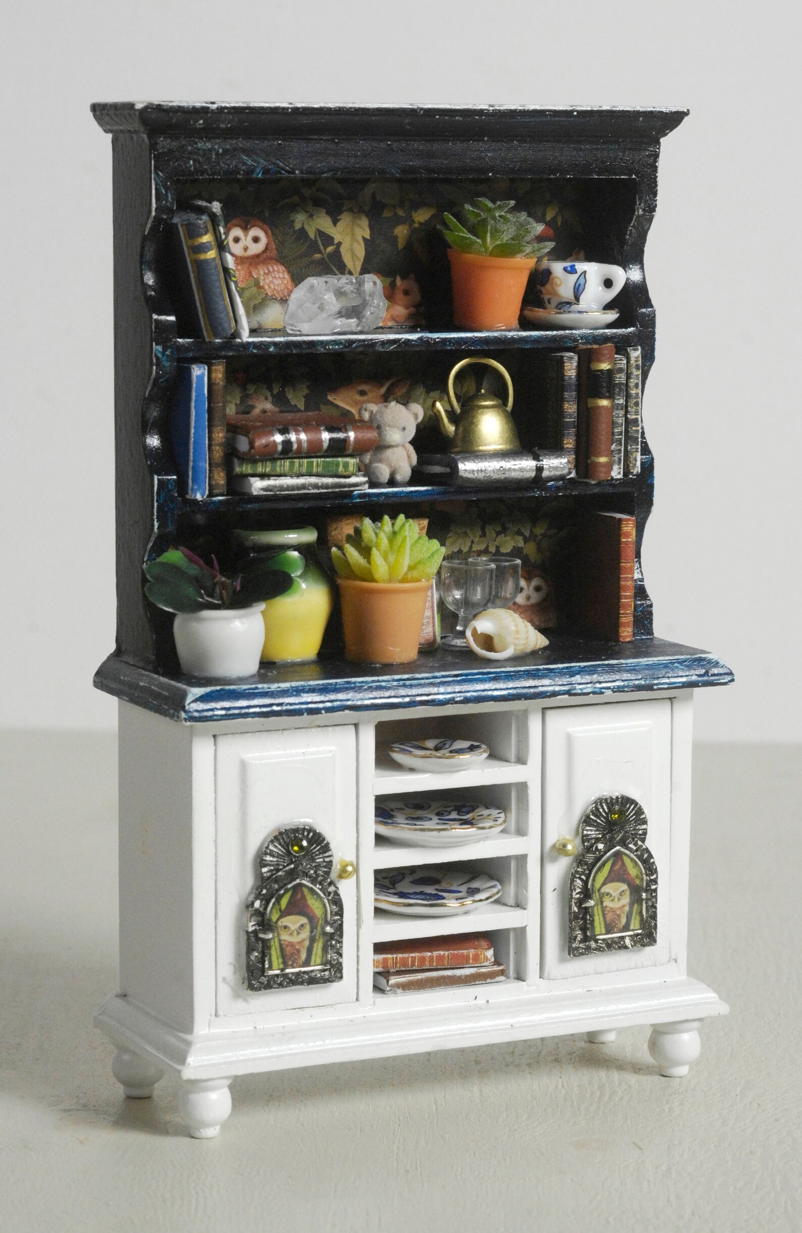Owl Hutch Fairy Magic Cottagecore Handmade/ Bookcase 1:12 - Etsy
