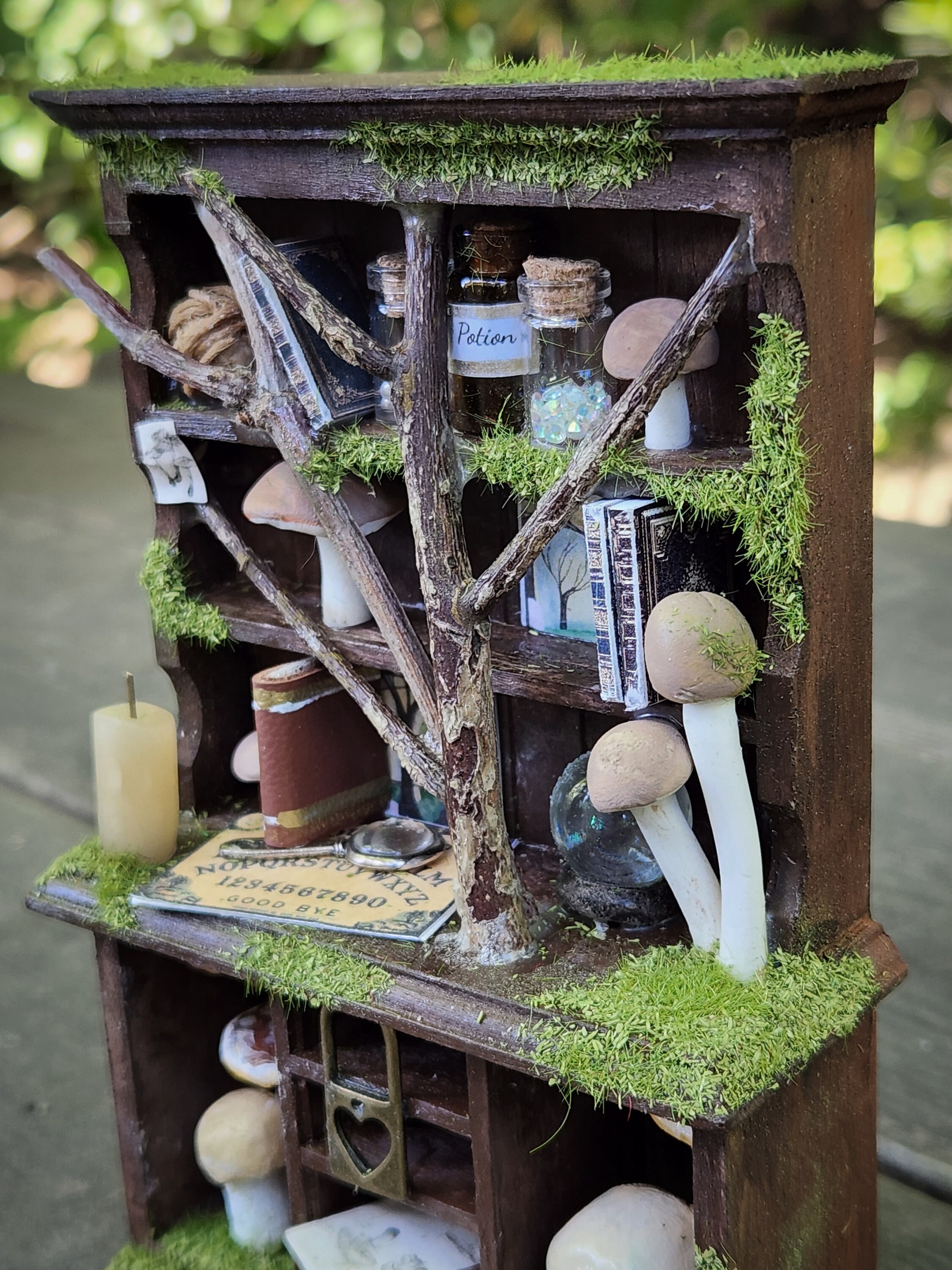 Mushroom Fairy Witch Dollhouse Witchy Hutch Bookcase - Etsy