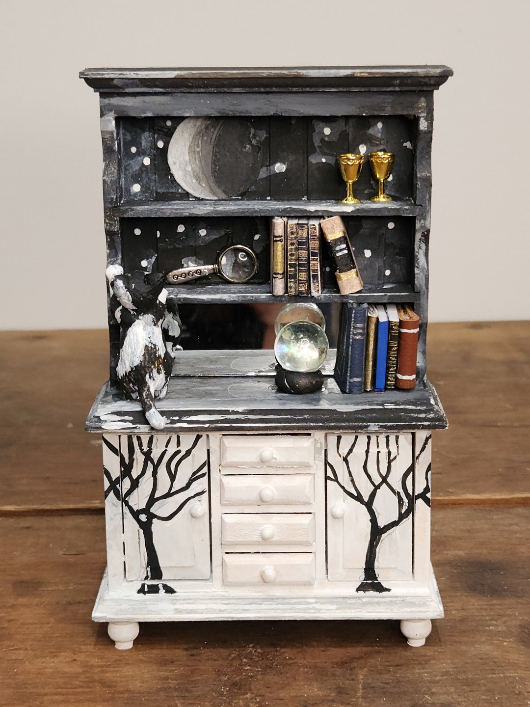 Dollhouse Fairy Garden Hutch / Bookcase 1:12 Miniature Ooak Altar #44 ...