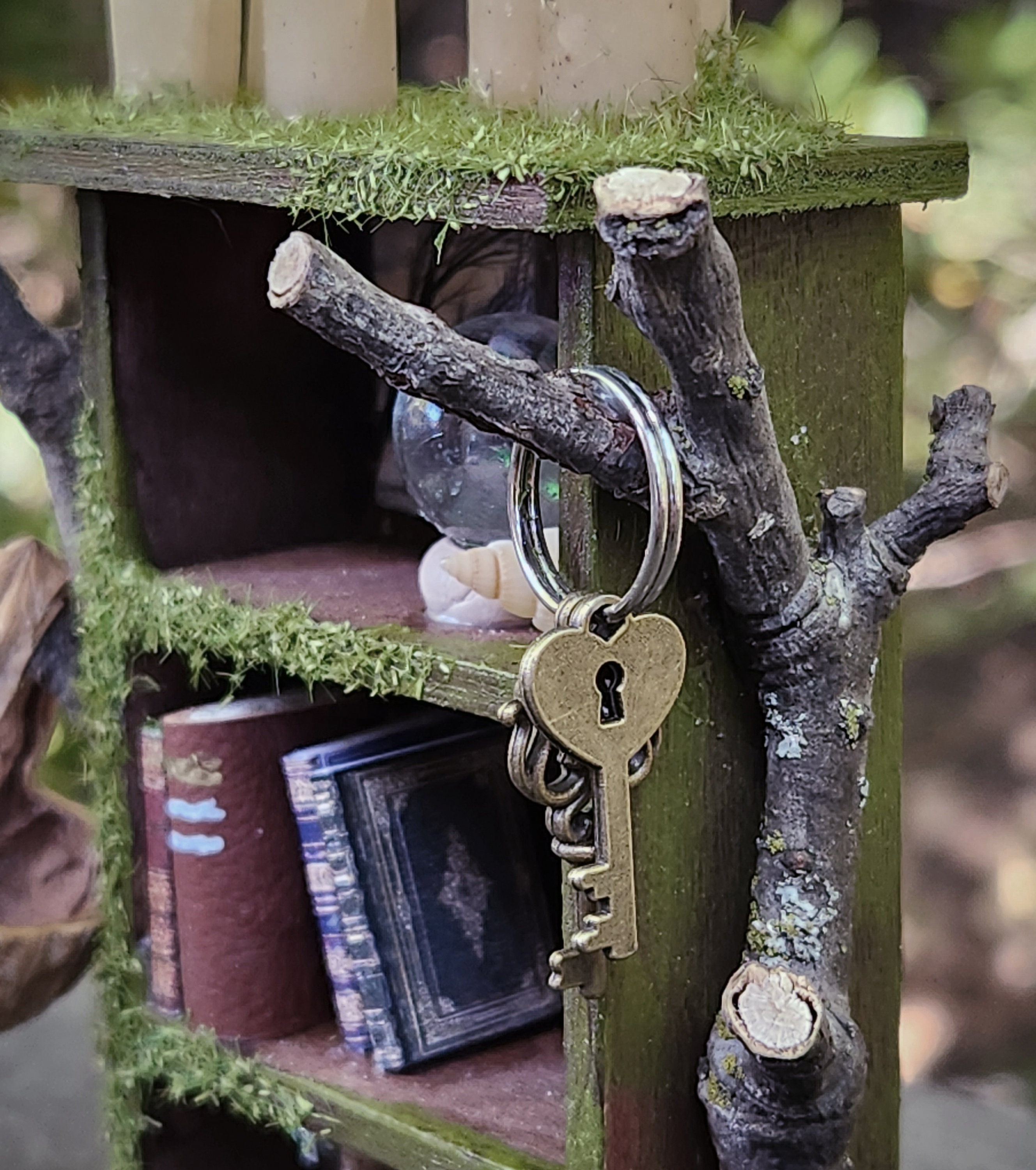 Crystal Fairy Witch Bookcase Miniature Dollhouse Cottagecore Ooak 42 ...
