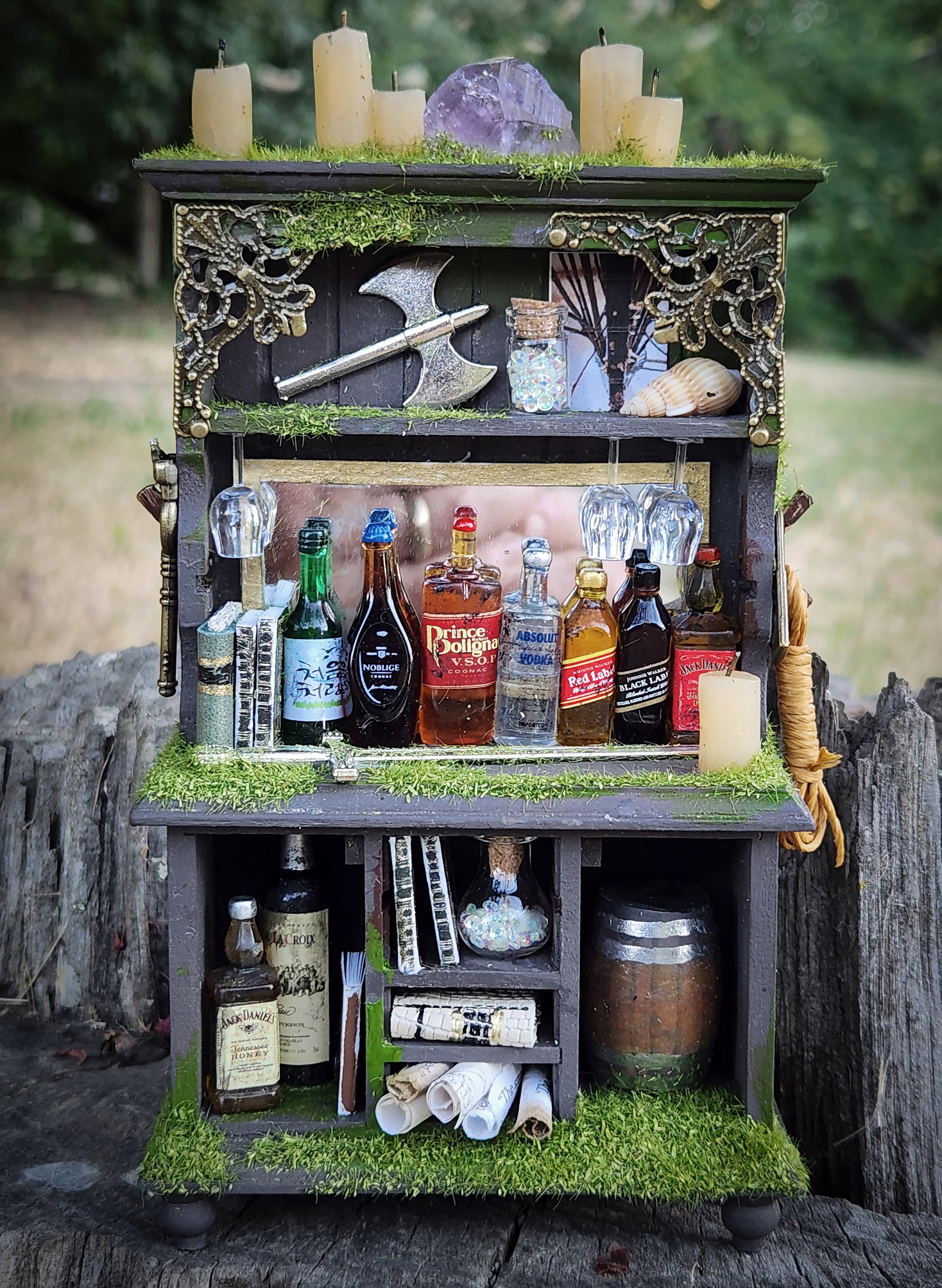 Witchy Fairy Tavern Hutch Bookcase Miniature Dollhouse - Etsy