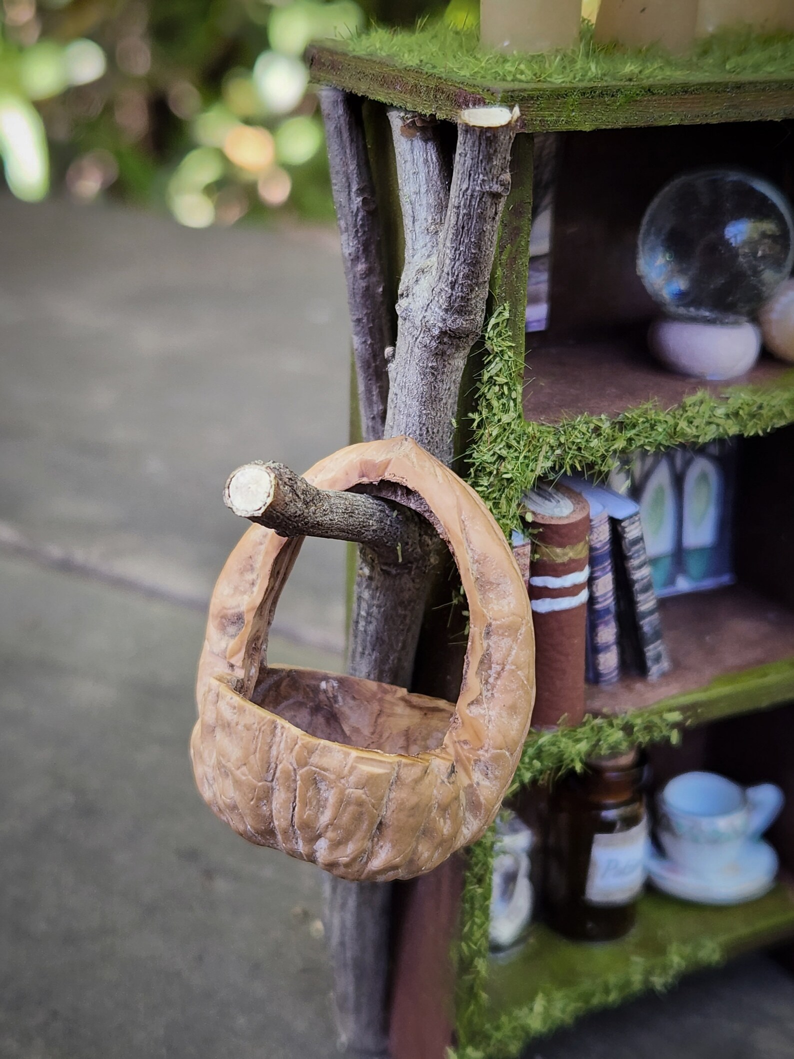 Crystal Fairy Witch Bookcase Miniature Dollhouse Cottagecore Ooak 42 ...