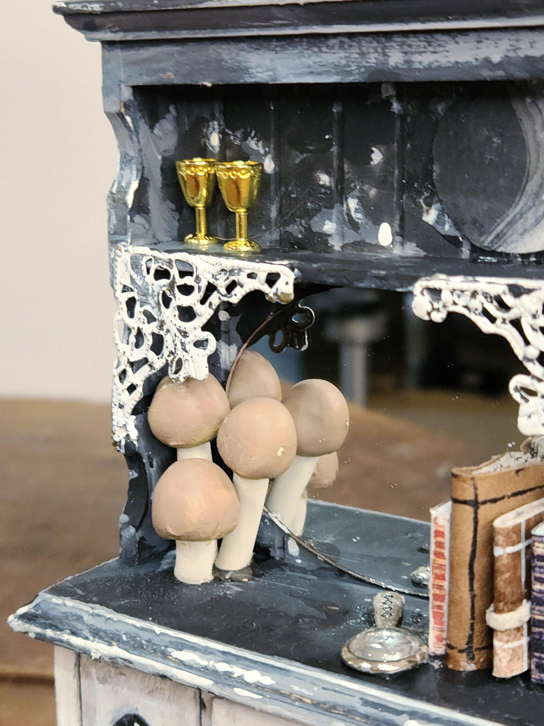 Dollhouse Fairy Garden Hutch / Bookcase 1:12 Miniature Ooak Altar 43 Elizabeth Mukerji - Etsy