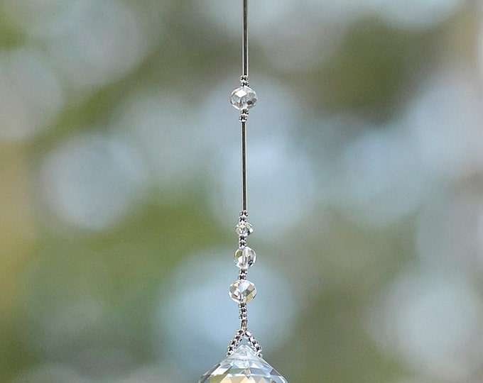 Large Suncatcher 40mm 1.6 Round Cut Crystal Ball Prism Sun Catcher 8 ...