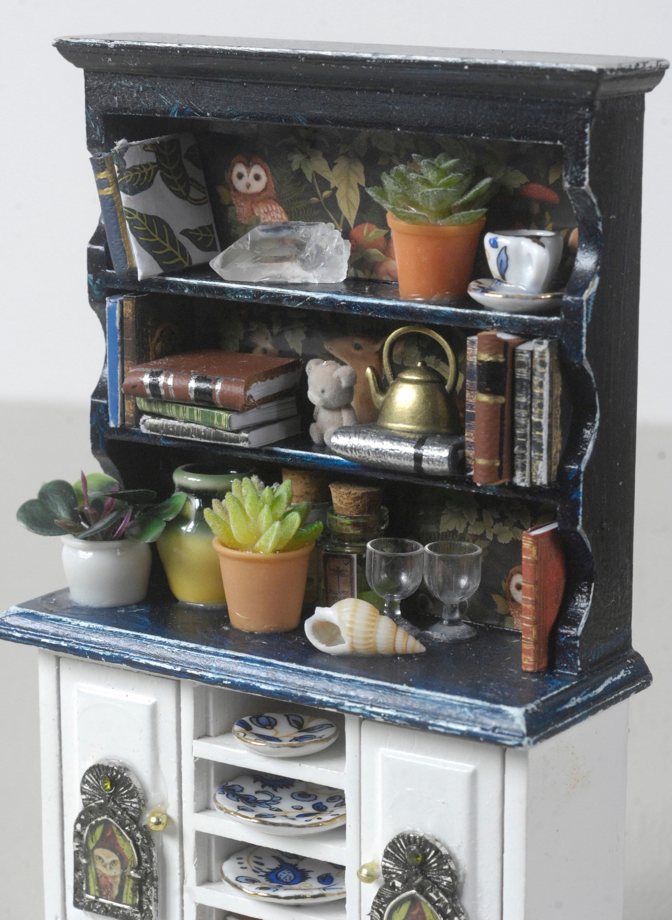 Owl Hutch Fairy Magic Cottagecore Handmade/ Bookcase 1:12 - Etsy