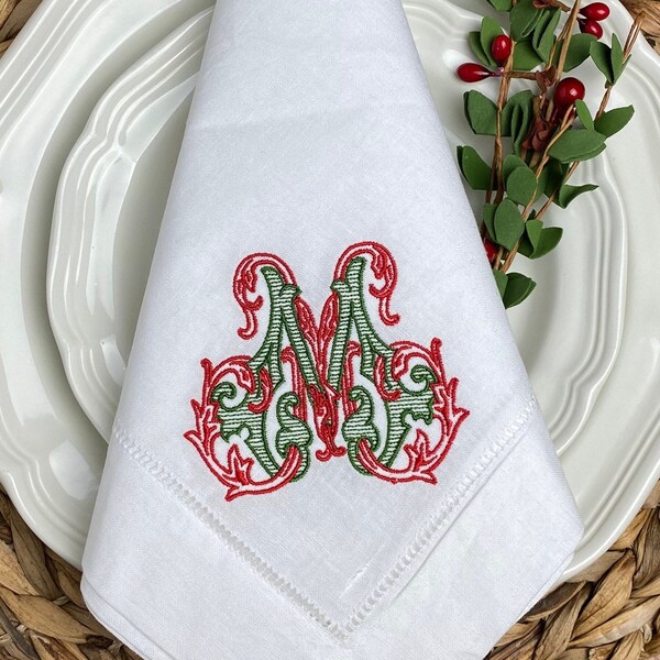 Monogram Napkin - Etsy