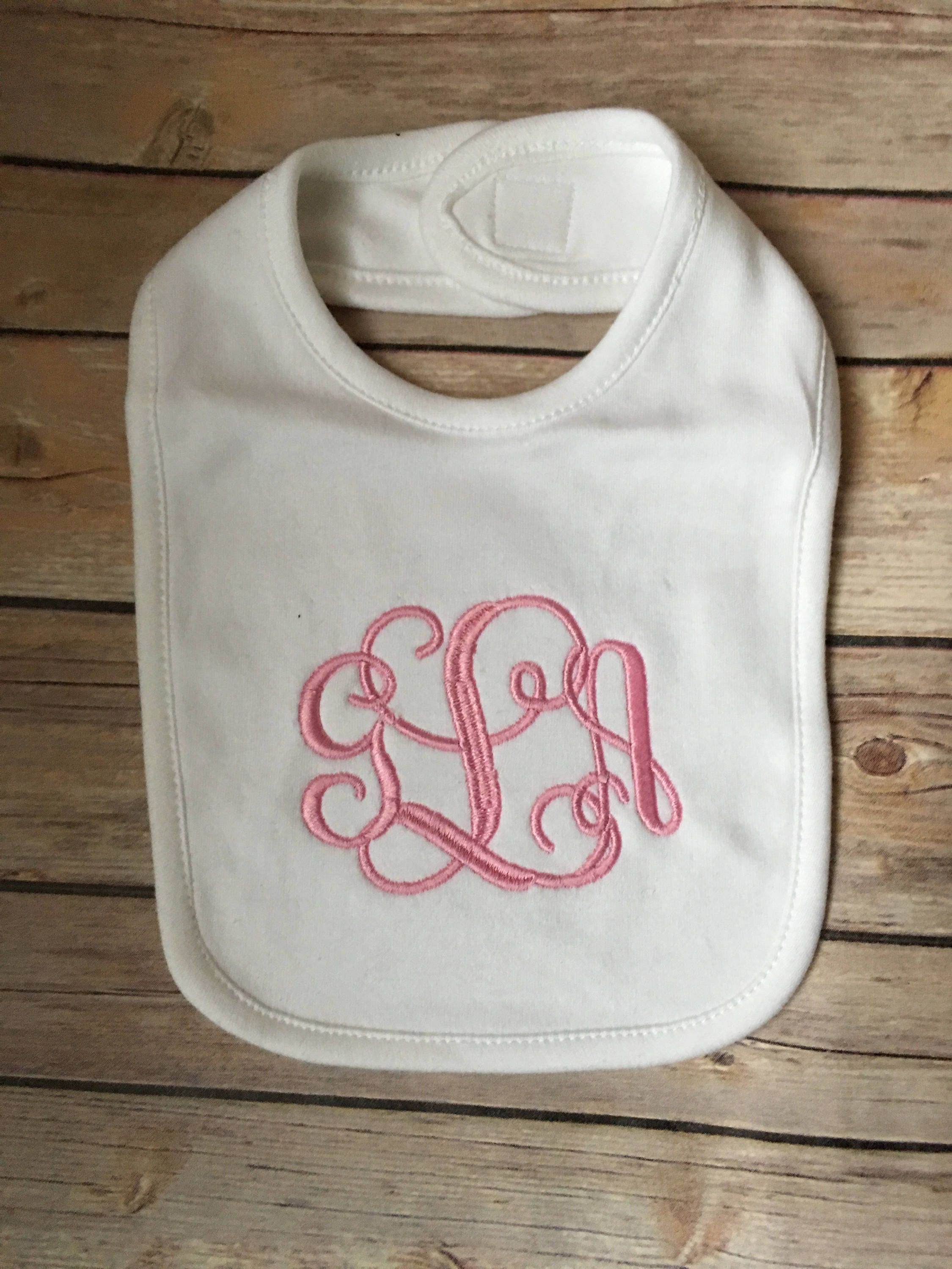 Custom Monogrammed Baby Bib for Boy or Girl. Baby Shower Mom | Etsy