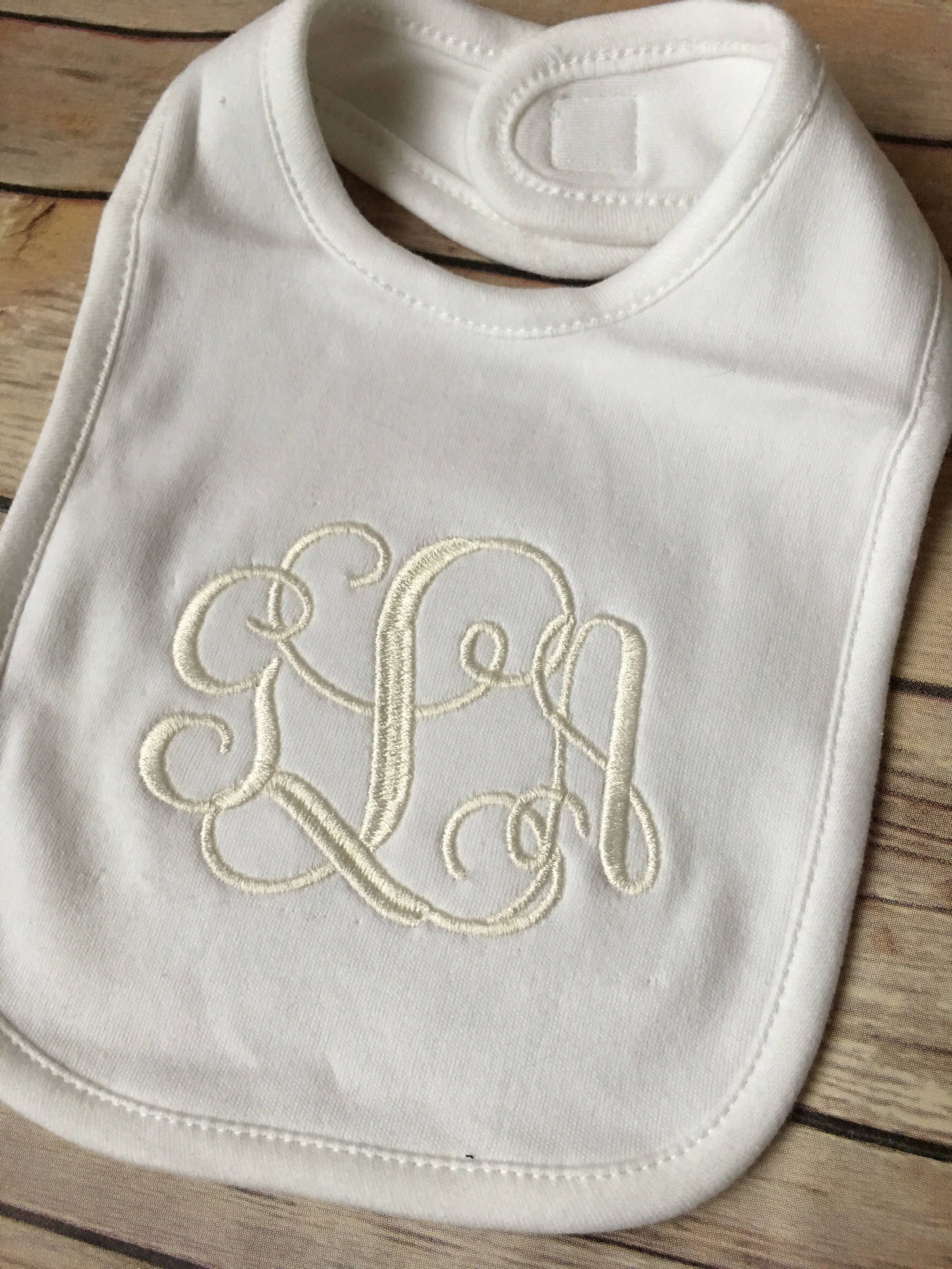 Custom Monogrammed Baby Bib for Boy or Girl. Baby Shower Mom | Etsy