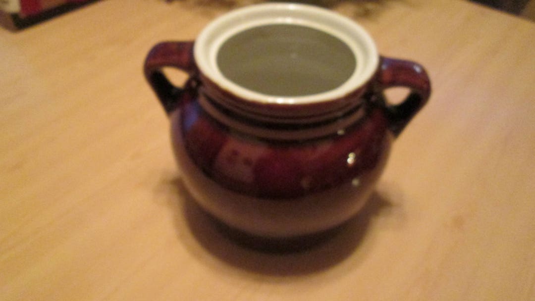 Vintage Hall Brown Handled Bean Pot - Etsy