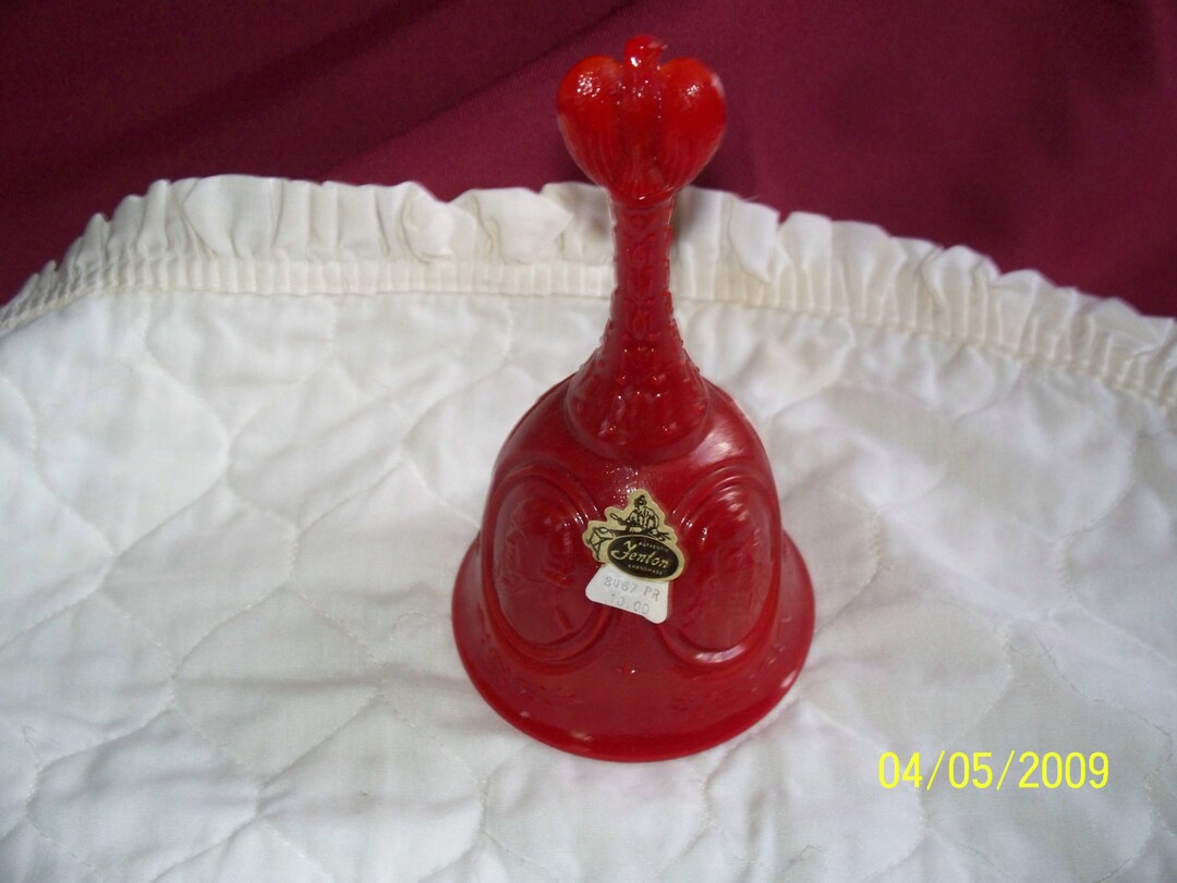 Fenton Red Bicentennial Bell - Etsy