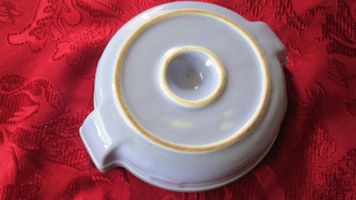 Vintage Divided Blue Porcelain Baby Dish - Etsy