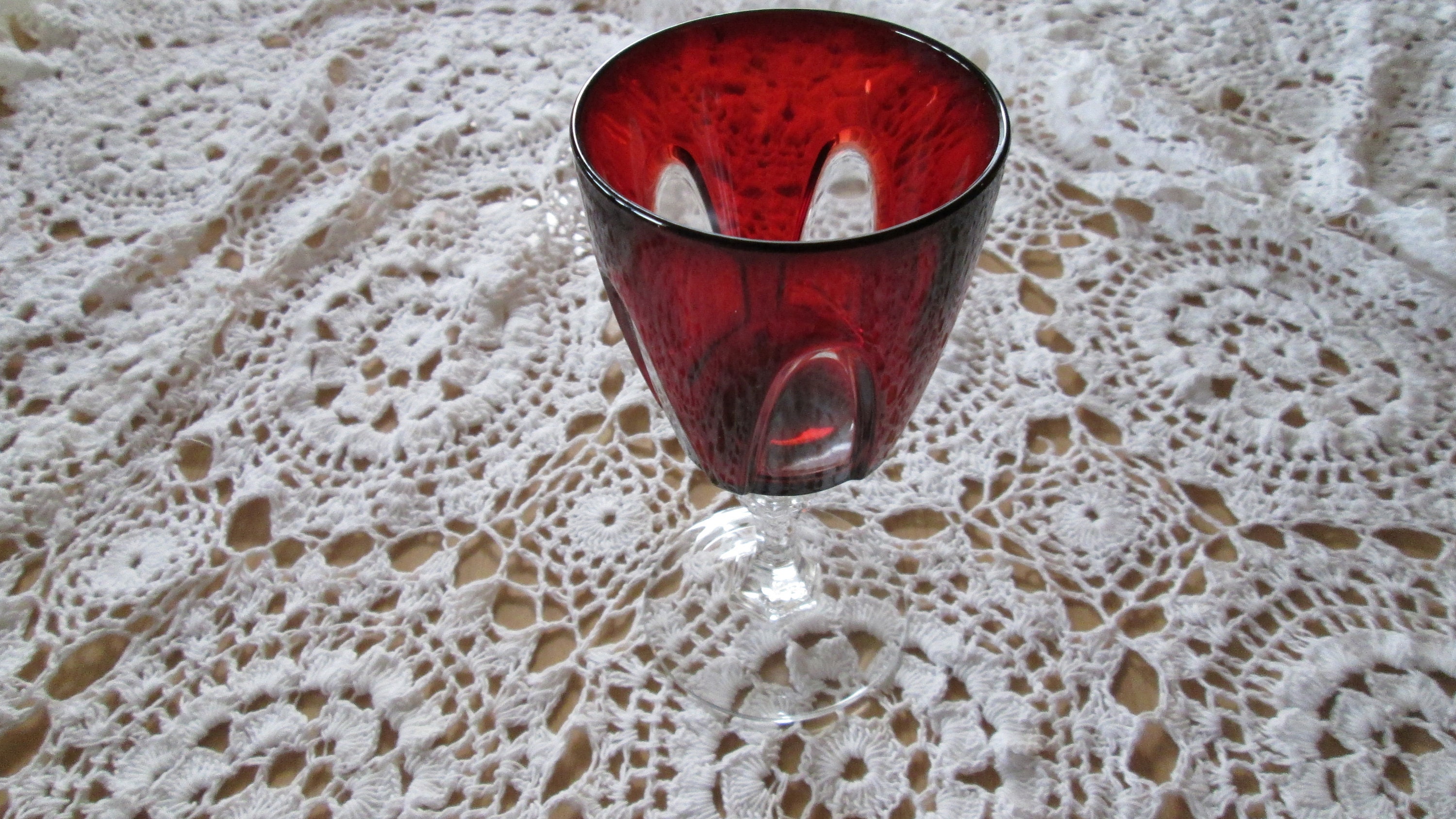 Garnet Red Lumin Arc Wine Glasses - Etsy