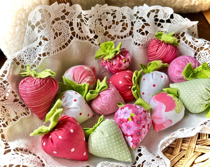 Fabric Strawberry Cotton Strawberry Summer Strawberry - Etsy