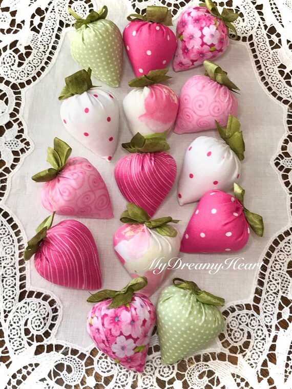Fabric Strawberry Cotton Strawberry Summer Strawberry | Etsy