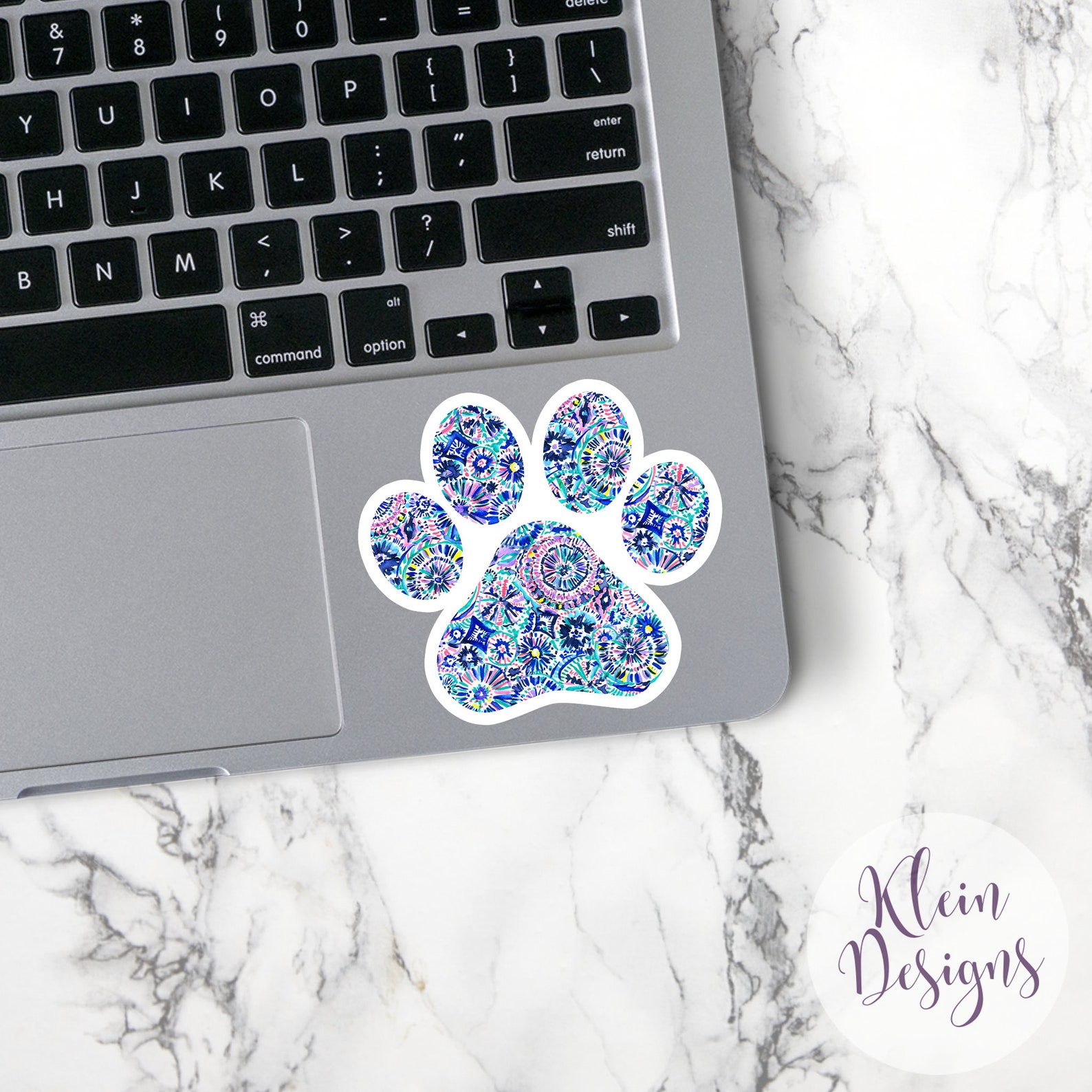 100 .5 dog paw print stickers - holfwave
