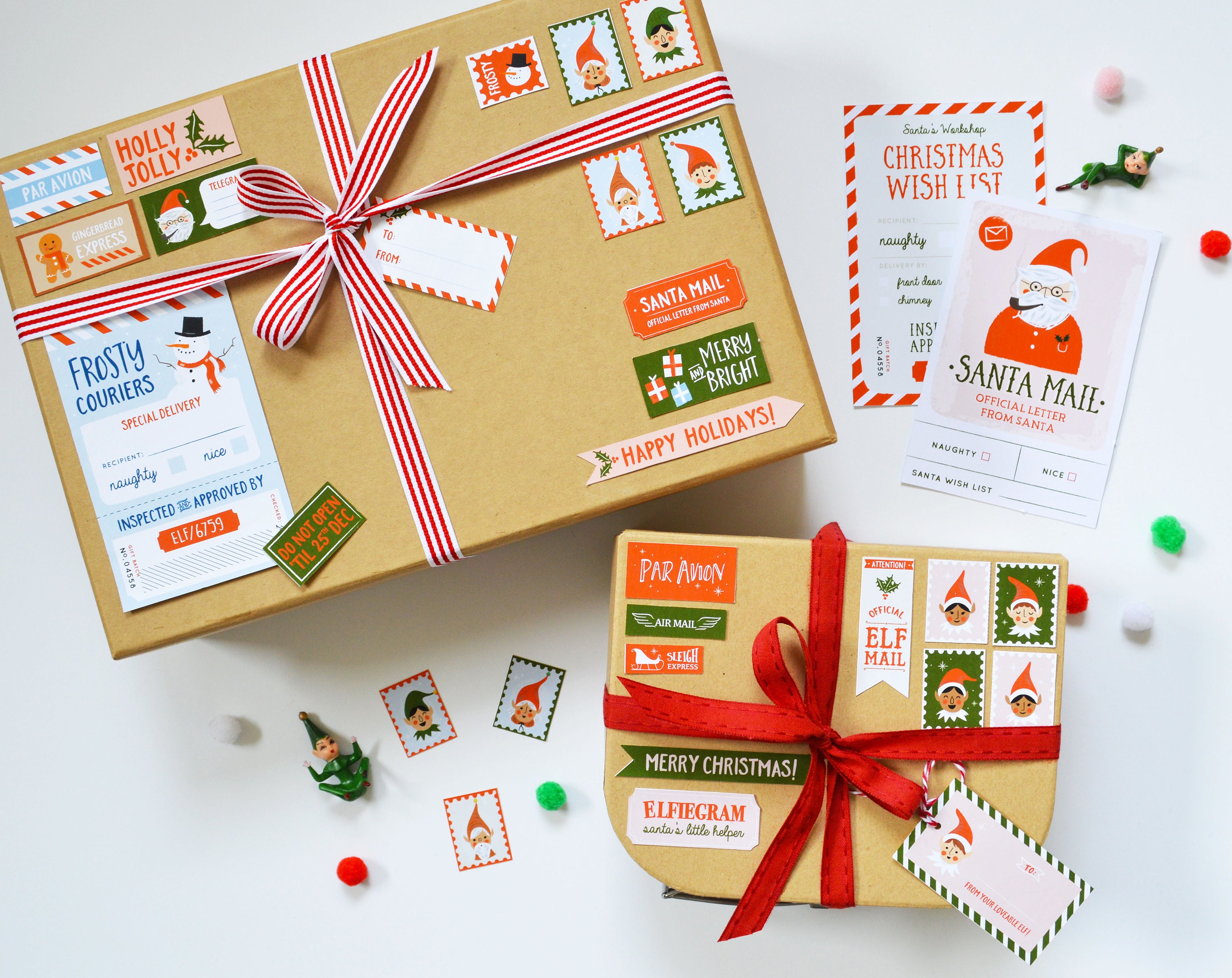 Christmas Mail Postage Marks & Stamps Christmas Wrapping Christmas ...