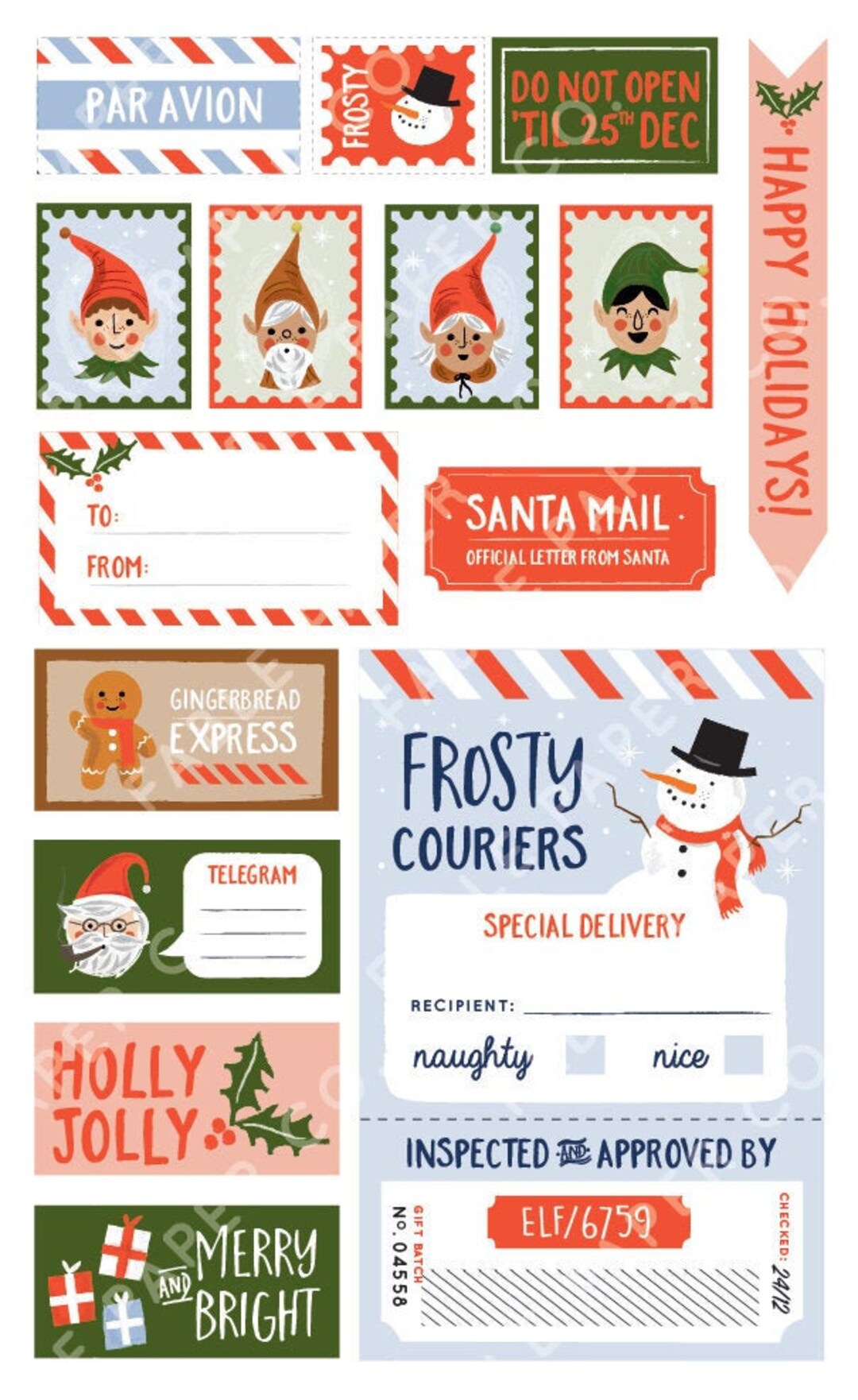 Christmas Mail | Postage Marks & Stamps | Christmas Wrapping ...
