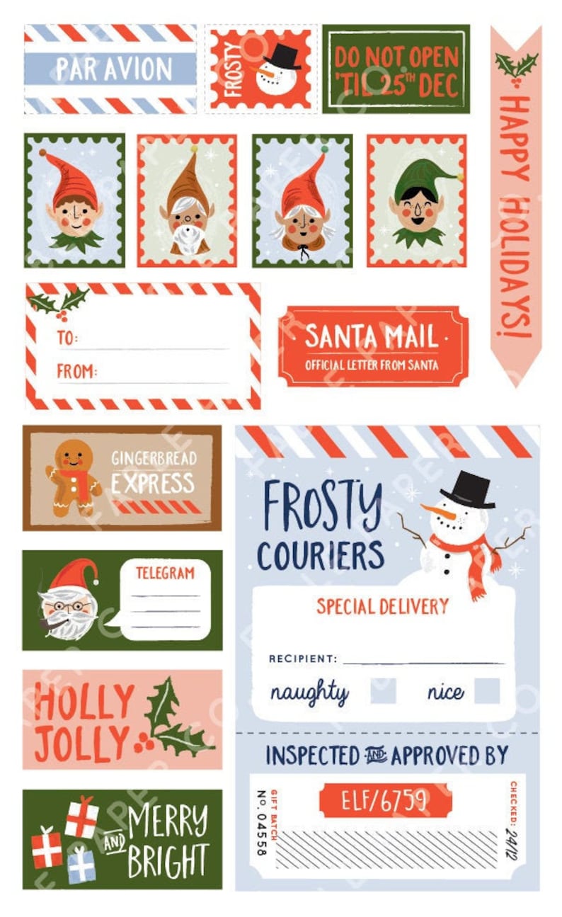 Christmas Mail | Postage Marks & Stamps | Christmas Wrapping ...